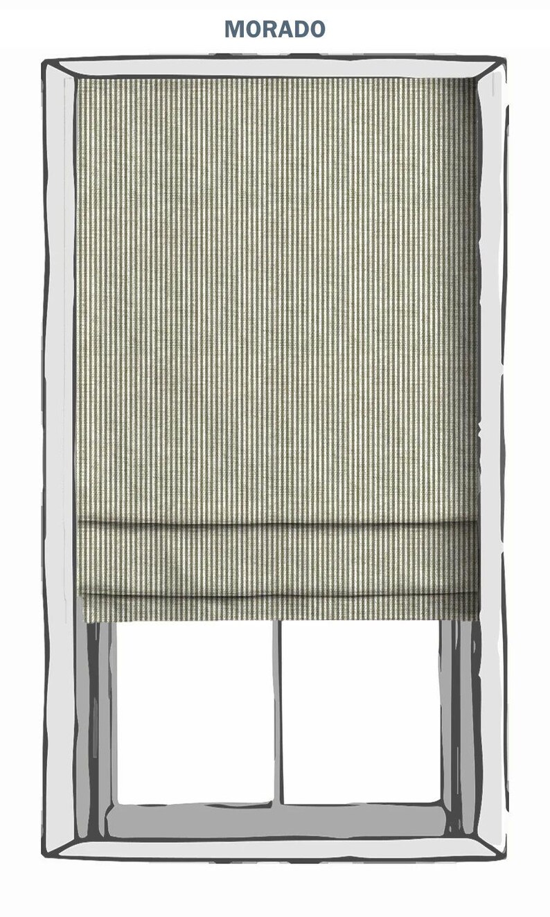 Candy Striped Roman Shades & Window Blinds. Custom Sizes - Long, Short ...