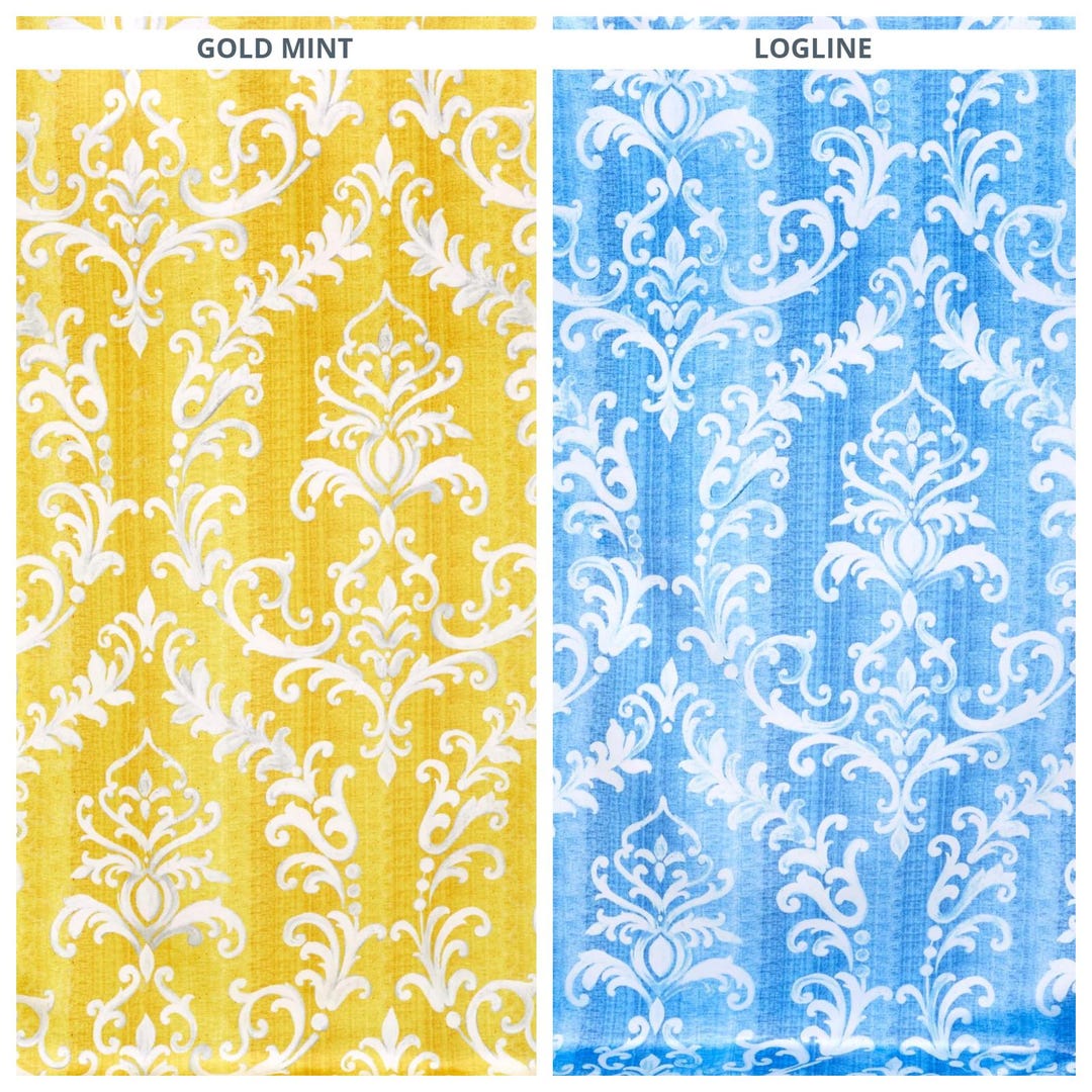Floral Damask Patterned Roman Shades. Custom Window Blinds for Bedroom ...
