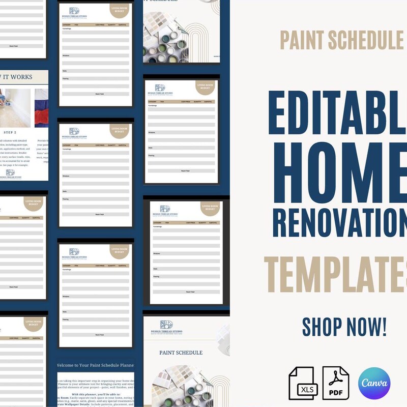 Paint Schedule Template - Etsy