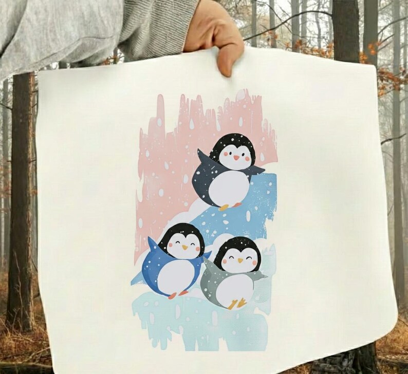 Winter Penguins PNG Snow Penguin Clipart Holiday Sublimation Design ...