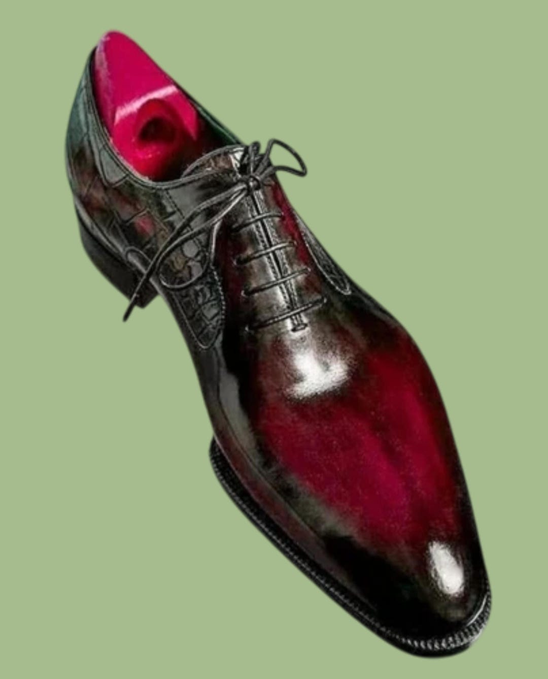 Handmade Red Patina Shaded Leather Oxford Wholecut Shoes - Etsy