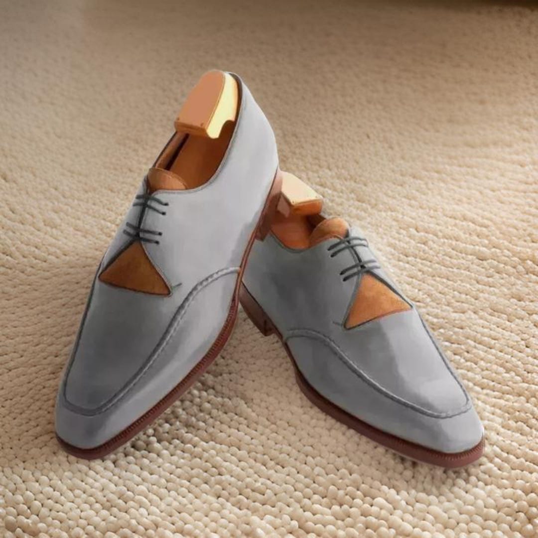 New Men's Two Tone Oxford Split Toe Genuine Leather Lace up Formal ...