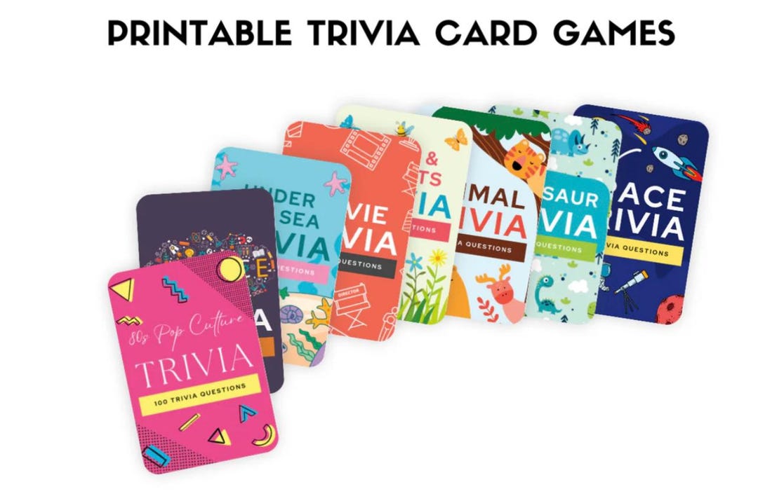 The Ultimate Trivia Card Collection | 80's Pop Culture | Animal Trivia ...