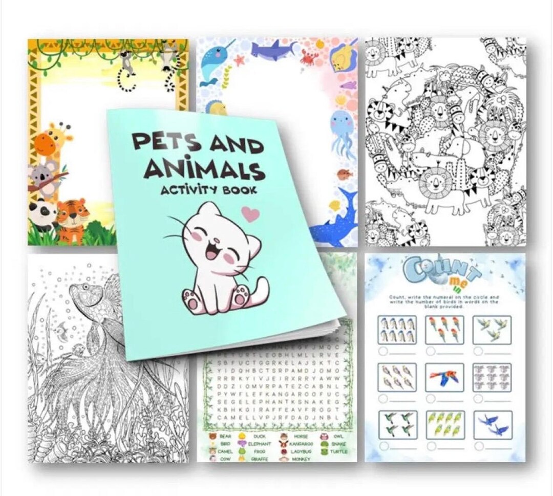 Animal Coloring Book| Wildlife Coloring, Kids Activity Book| Fun Animal ...