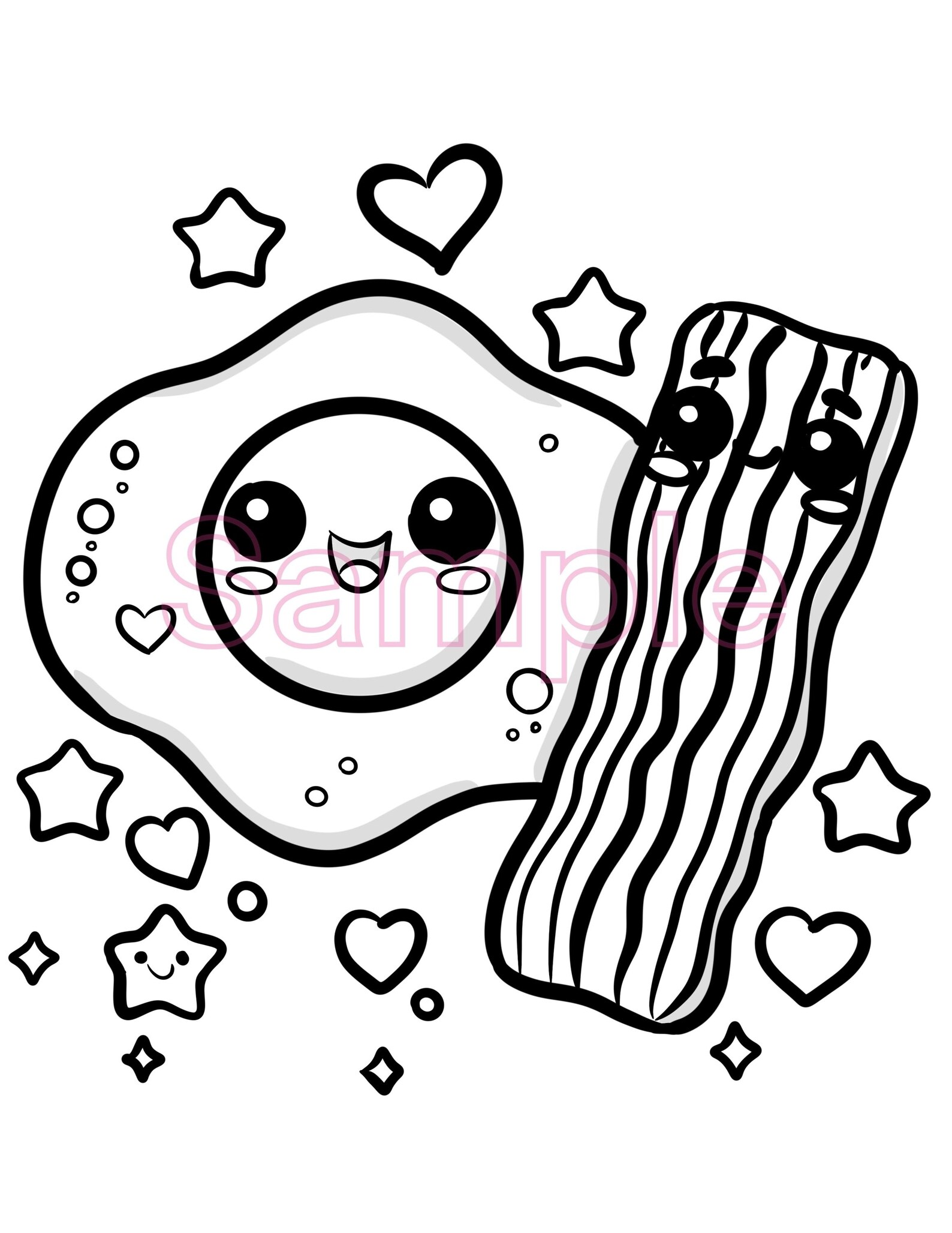 Kawaii Food Coloring Pages | Cute Printable Food Coloring Book for Kids ...
