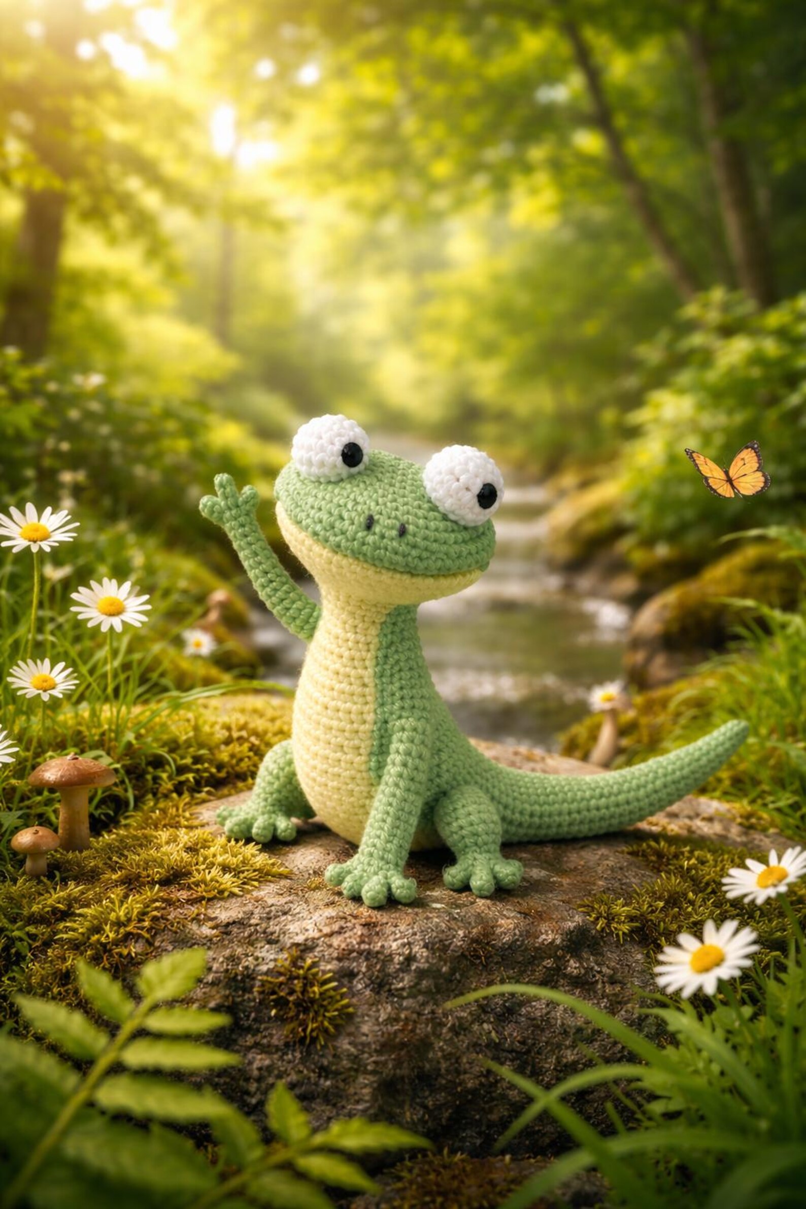 Crochet Lizard Pattern, Waving Amigurumi Toy PDF, Beginner Friendly ...