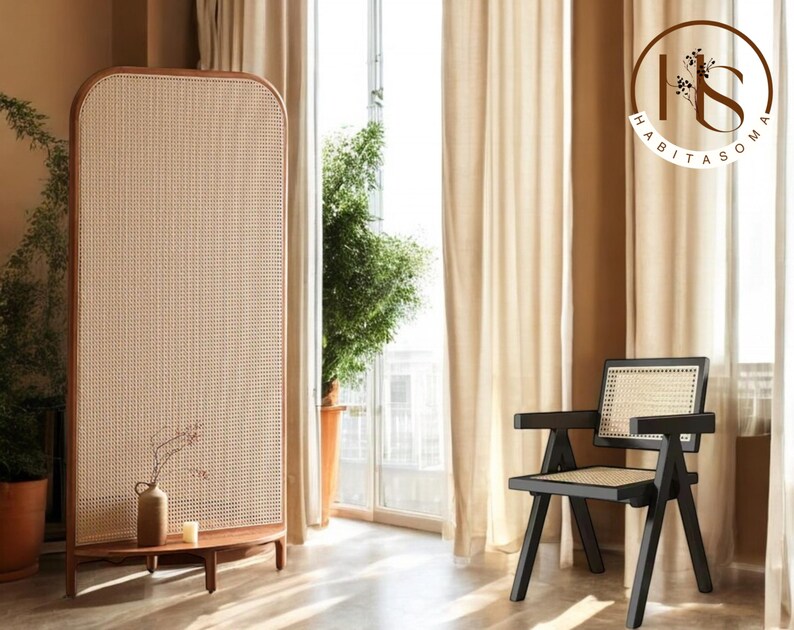 Rattan Room Divider, Room Privacy Screen, Paravento, Freestanding ...