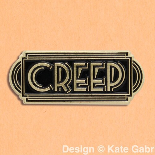 Creep Black and Gold Enamel Lapel Pin / Buy 3 Pins Get 1 Free | Etsy