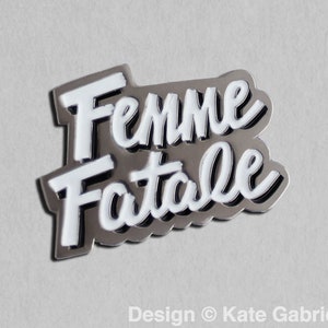 Femme Fatale Film Noir Enamel Lapel Pin / Buy 3 Pins Get 1 Free With ...
