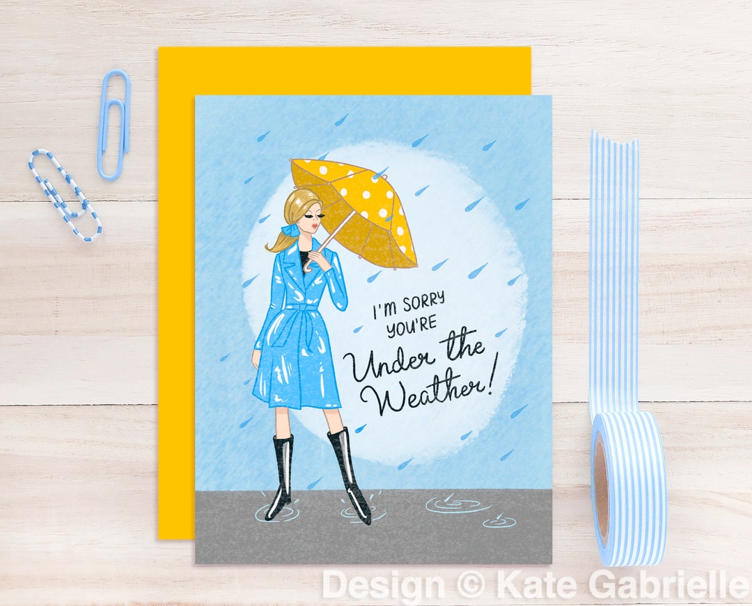 Get Well Soon Retro Greeting Card - Etsy