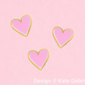 Mini Pastel Pink Hearts Enamel Lapel Pin Set / Buy 3 Pins Get 1 Free ...