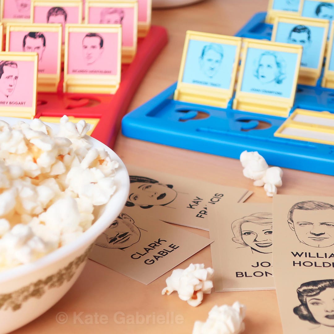 Printable Classic Film Guess Who Cards - Etsy