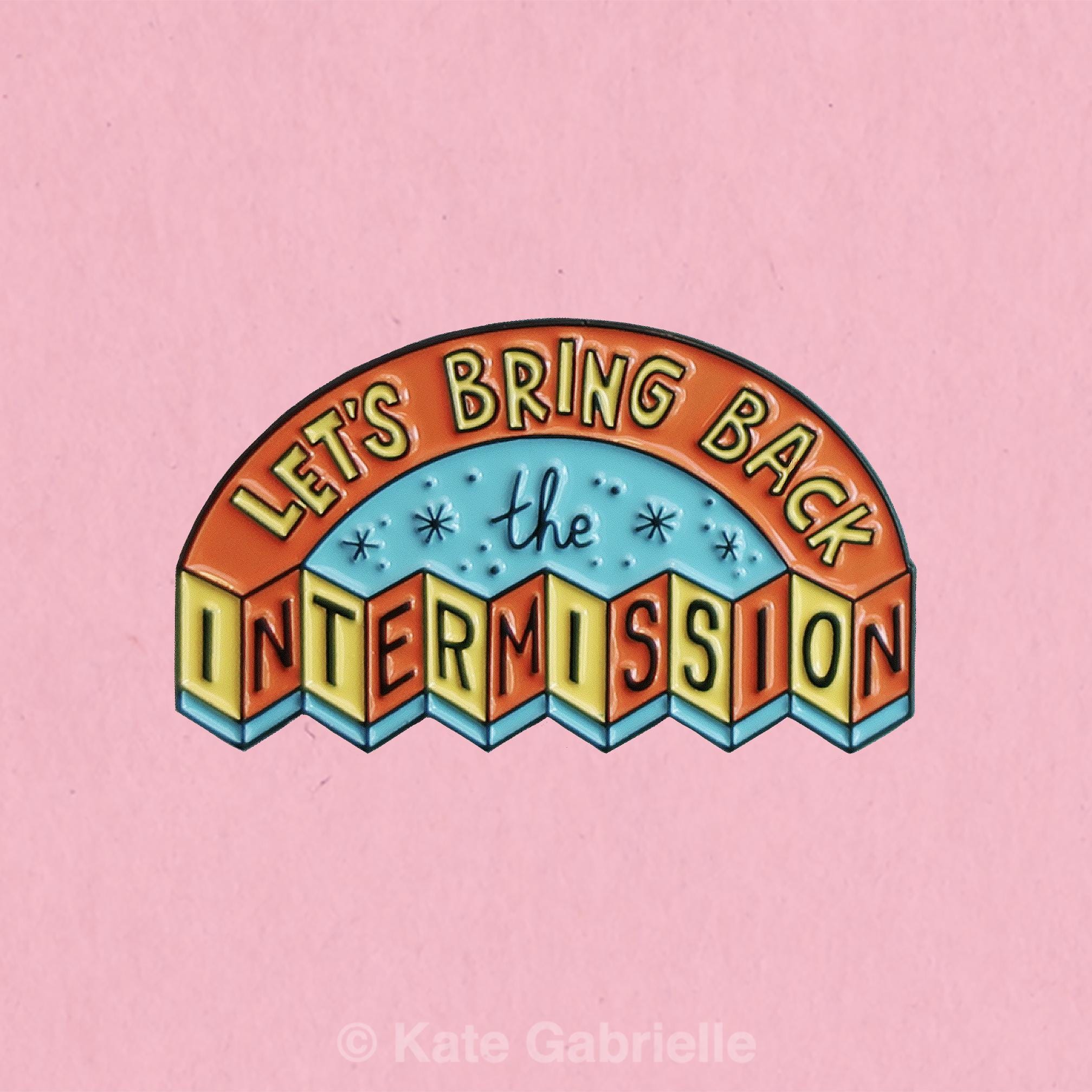 Let's Bring Back the Movie Intermission Enamel Lapel Pin - Etsy