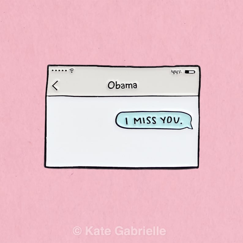 Barack Obama Text Message Enamel Lapel Pin - Etsy