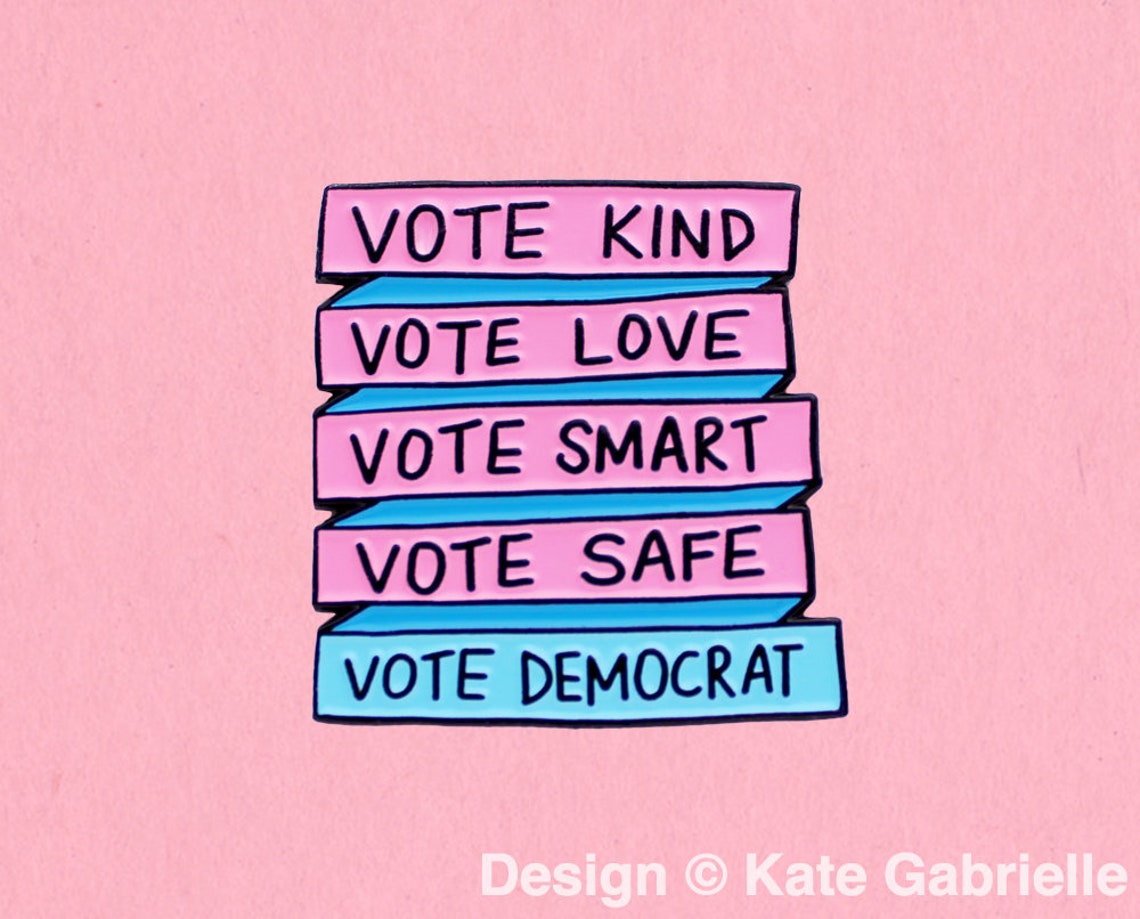 Vote Democrat Democratic Progressive Election Enamel Lapel Pin - Etsy