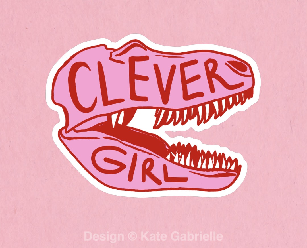 Clever Girl Dinosaur Sticker / Buy 3 Stickers Get 1 Free With Code ...