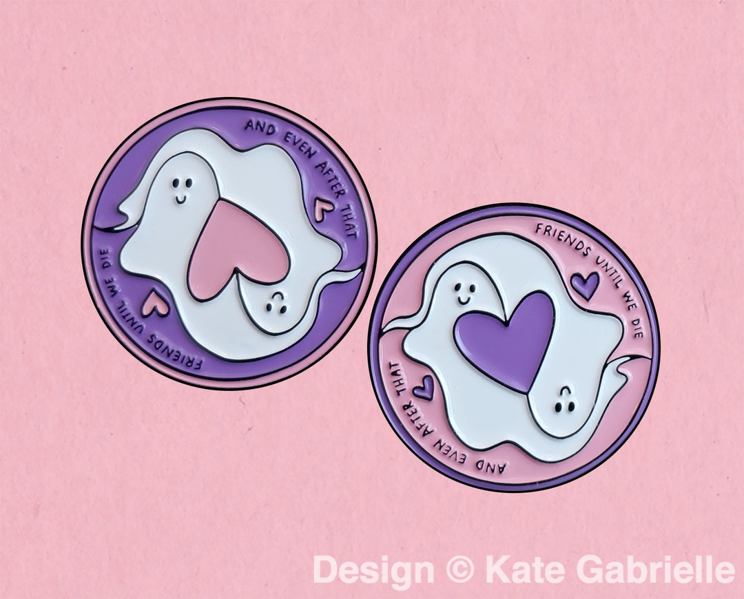 BFF Best Friend Ghosts Enamel Lapel Pin Set / Includes Two Pins - Etsy