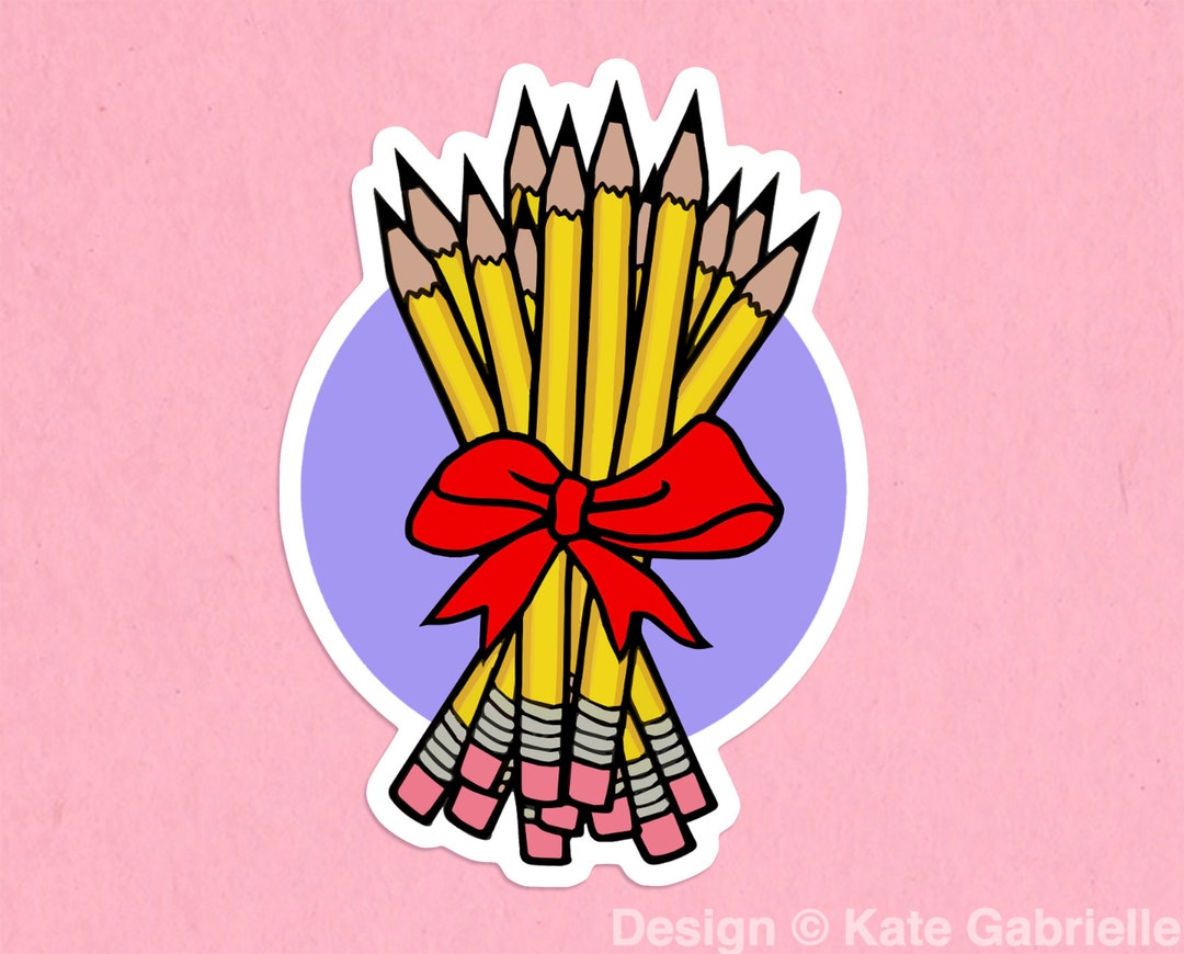 Bouquet of Sharpened Pencils Sticker / Buy 3 Stickers Get 1 Free With ...