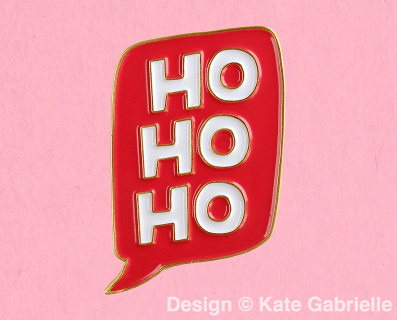 Ho Ho Ho Christmas Enamel Lapel Pin / Buy 3 Pins Get 1 Free - Etsy