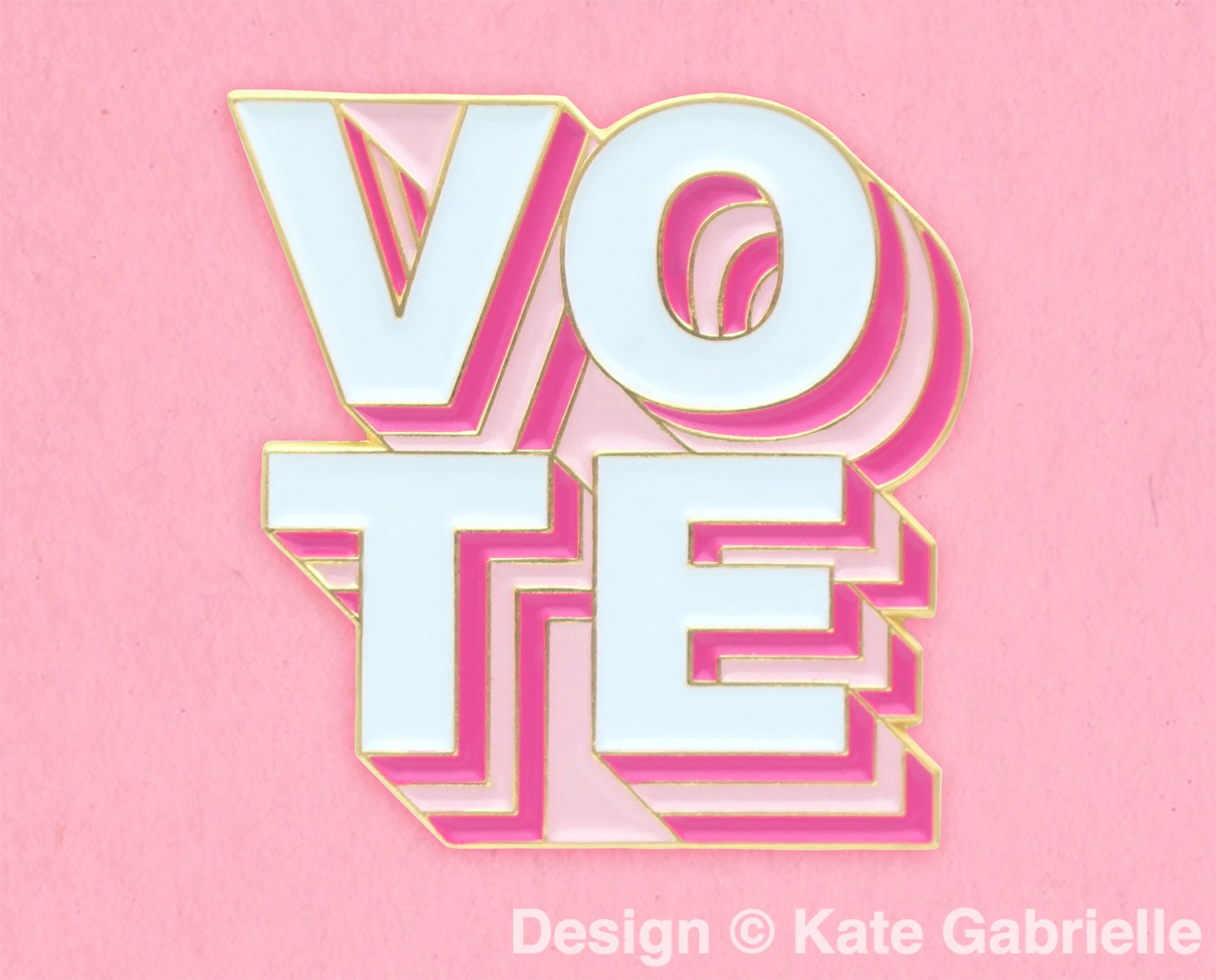Pink Vote Election Enamel Lapel Pin / Buy 3 Pins Get 1 Free - Etsy