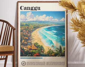Canggu Travel Print - Bali, Canggu Poster, Bali Poster, Travel Wall Art ...