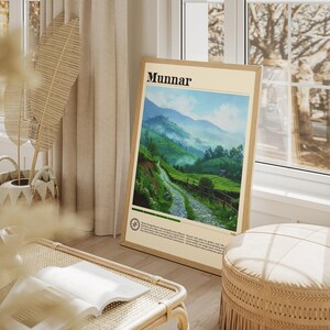 Munnar Travel Print - India, Munnar Poster, India Poster, Travel Wall ...