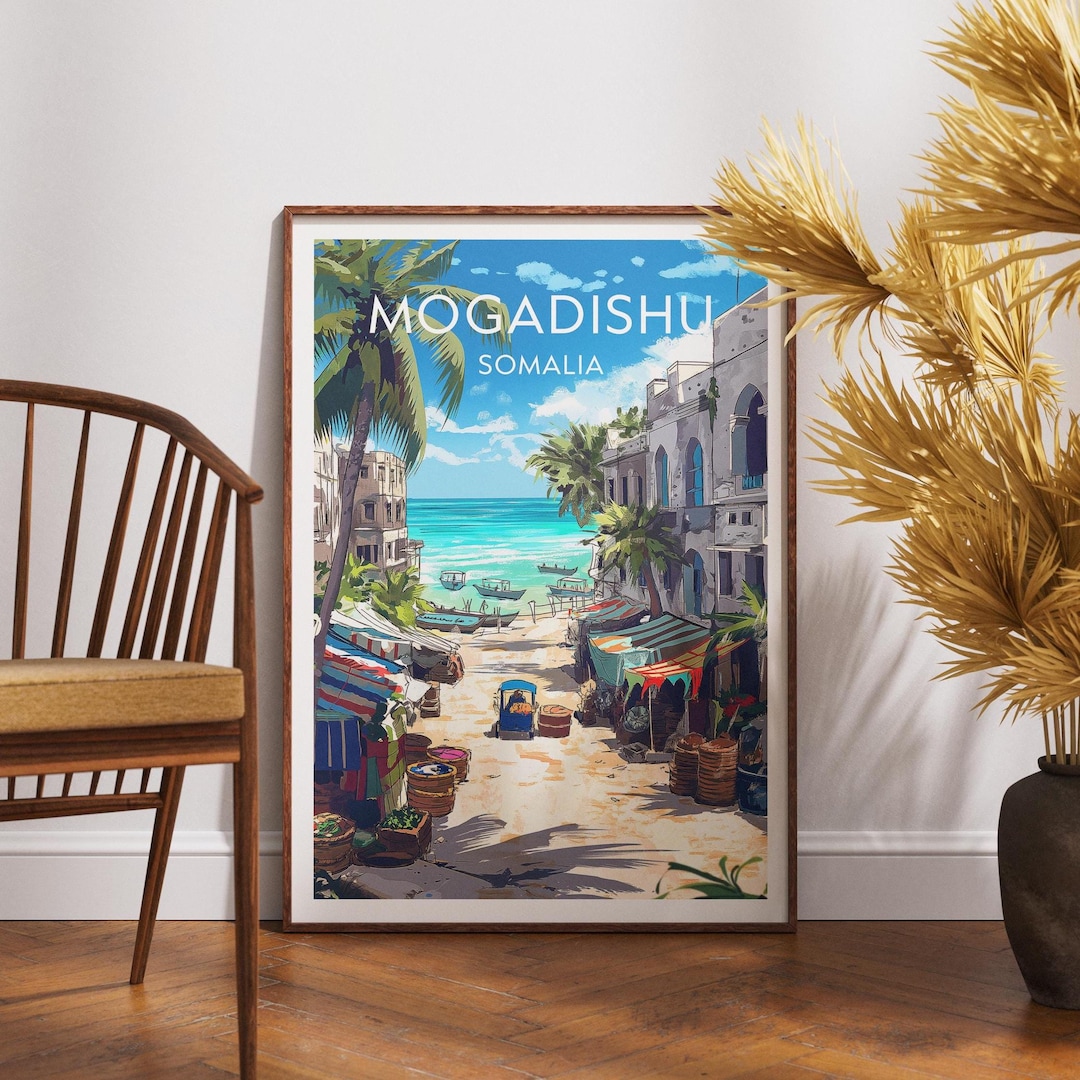Mogadishu Poster, Somalia Print, Mogadishu Travel Art, Africa Travel ...