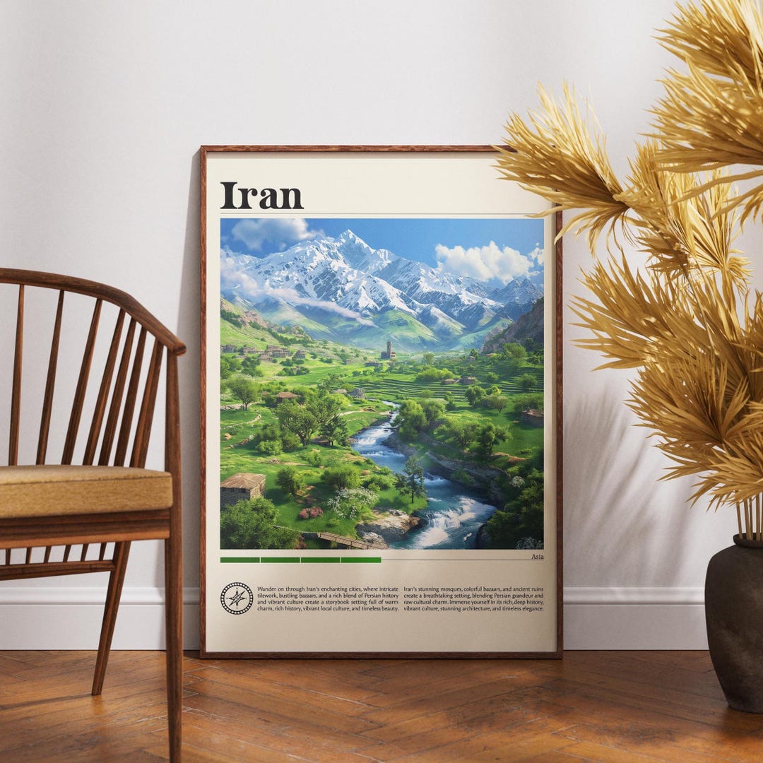 Impresión de viaje a Irán, póster de Irán, arte mural de viaje ...