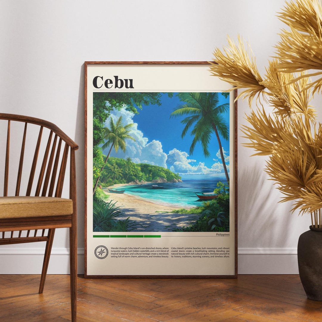 Cebu Island Travel Print - Philippines, Cebu Island Poster, Philippines ...
