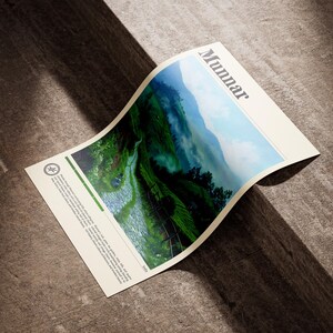 Munnar Travel Print - India, Munnar Poster, India Poster, Travel Wall ...