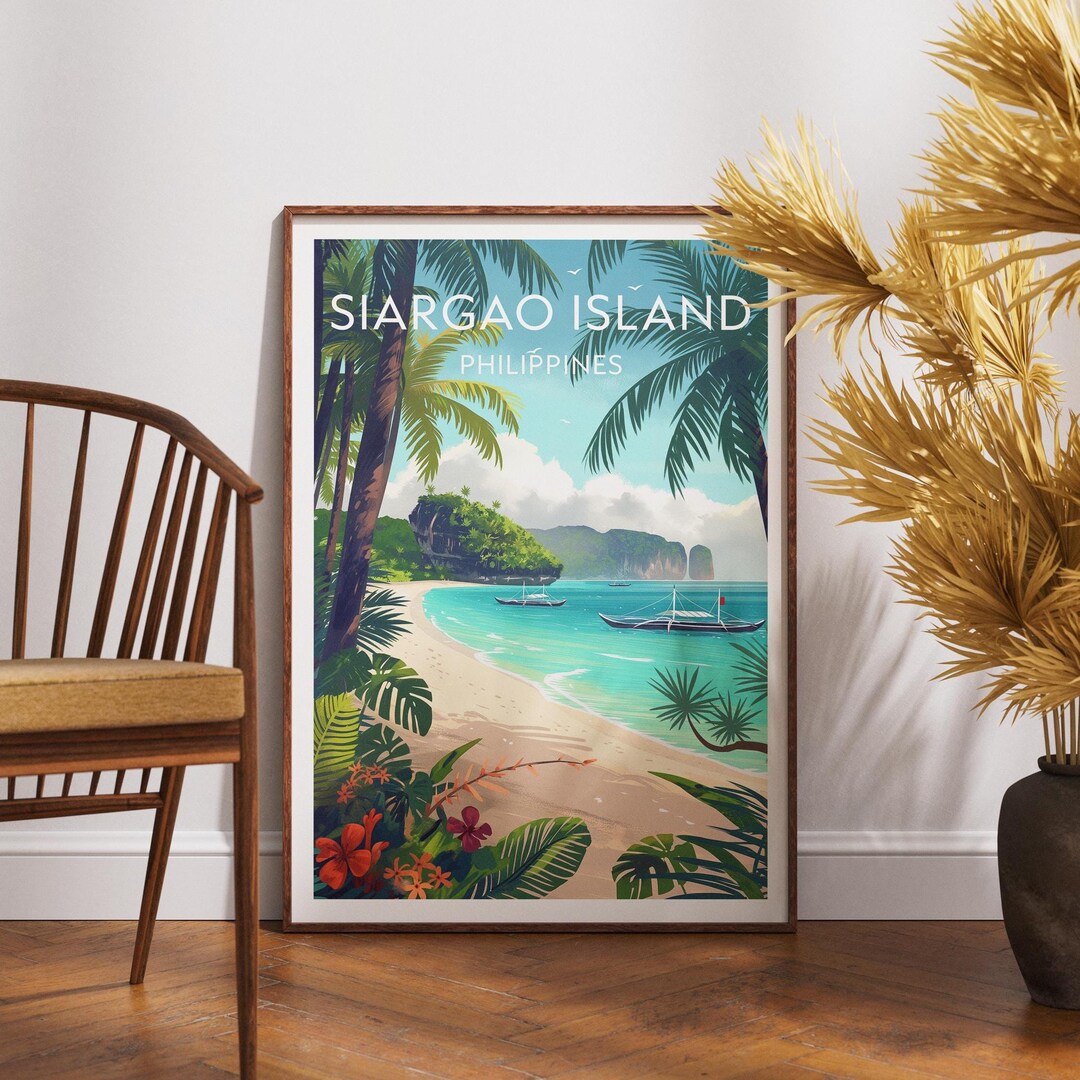 Siargao Island Travel Print - Philippines, Siargao Island Poster ...