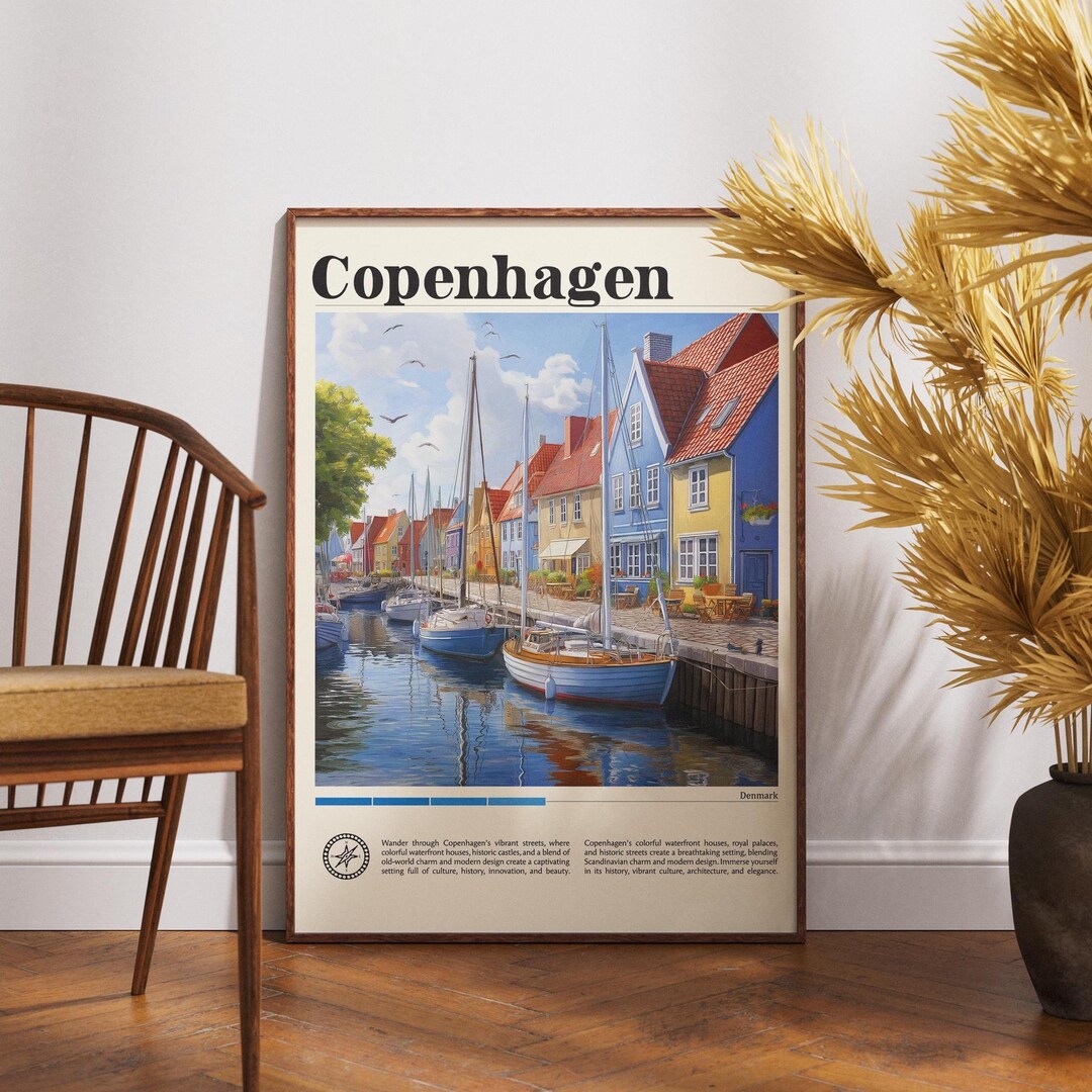 Copenhagen Travel Print - Denmark, Copenhagen Poster, Denmark Poster ...
