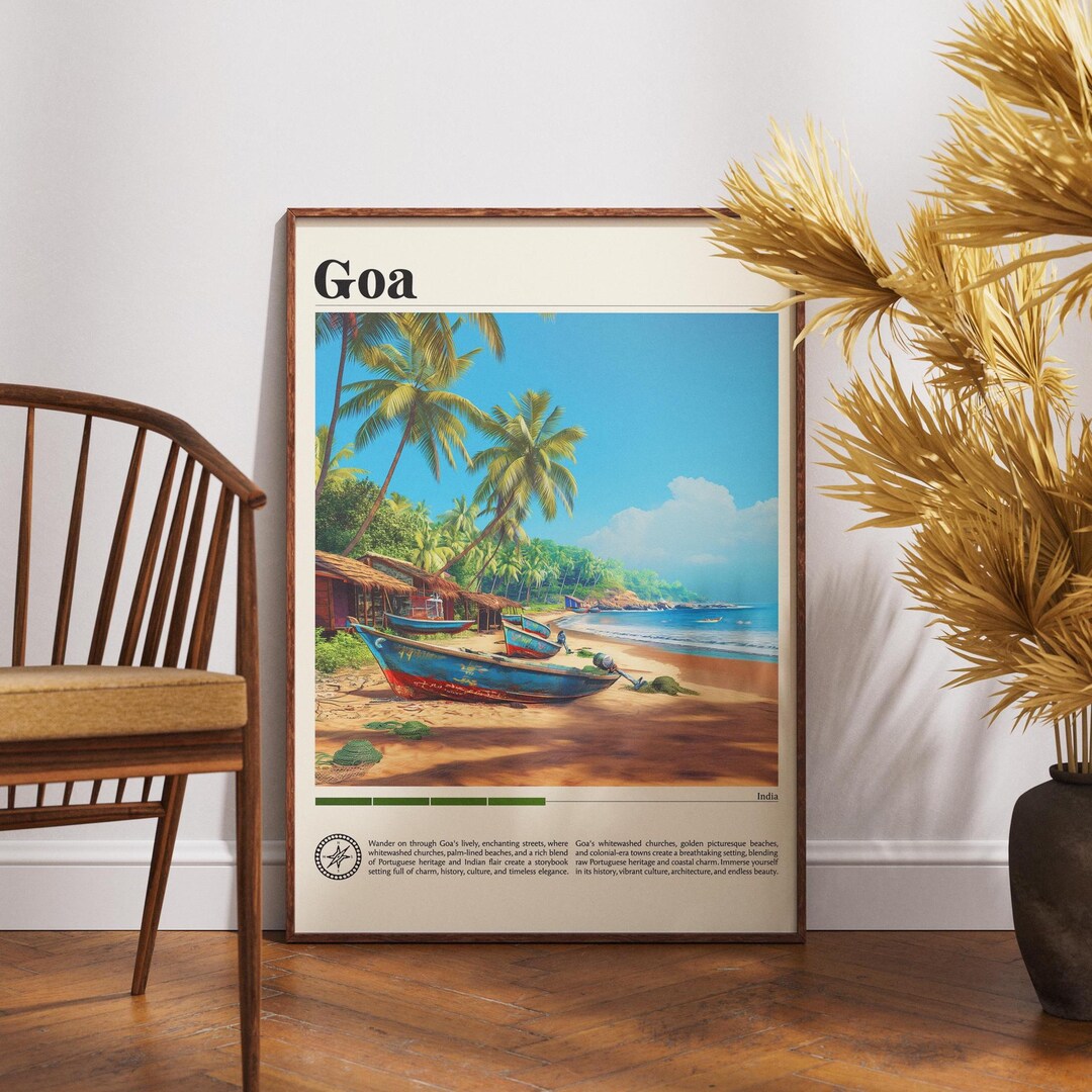 Goa Travel Print - India, Goa Poster, India Poster, Travel Wall Art ...