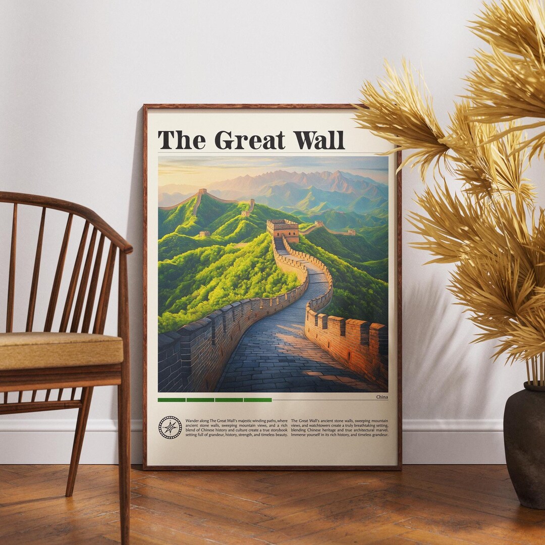 Great Wall of China Travel Print - China, Great Wall Poster, China ...