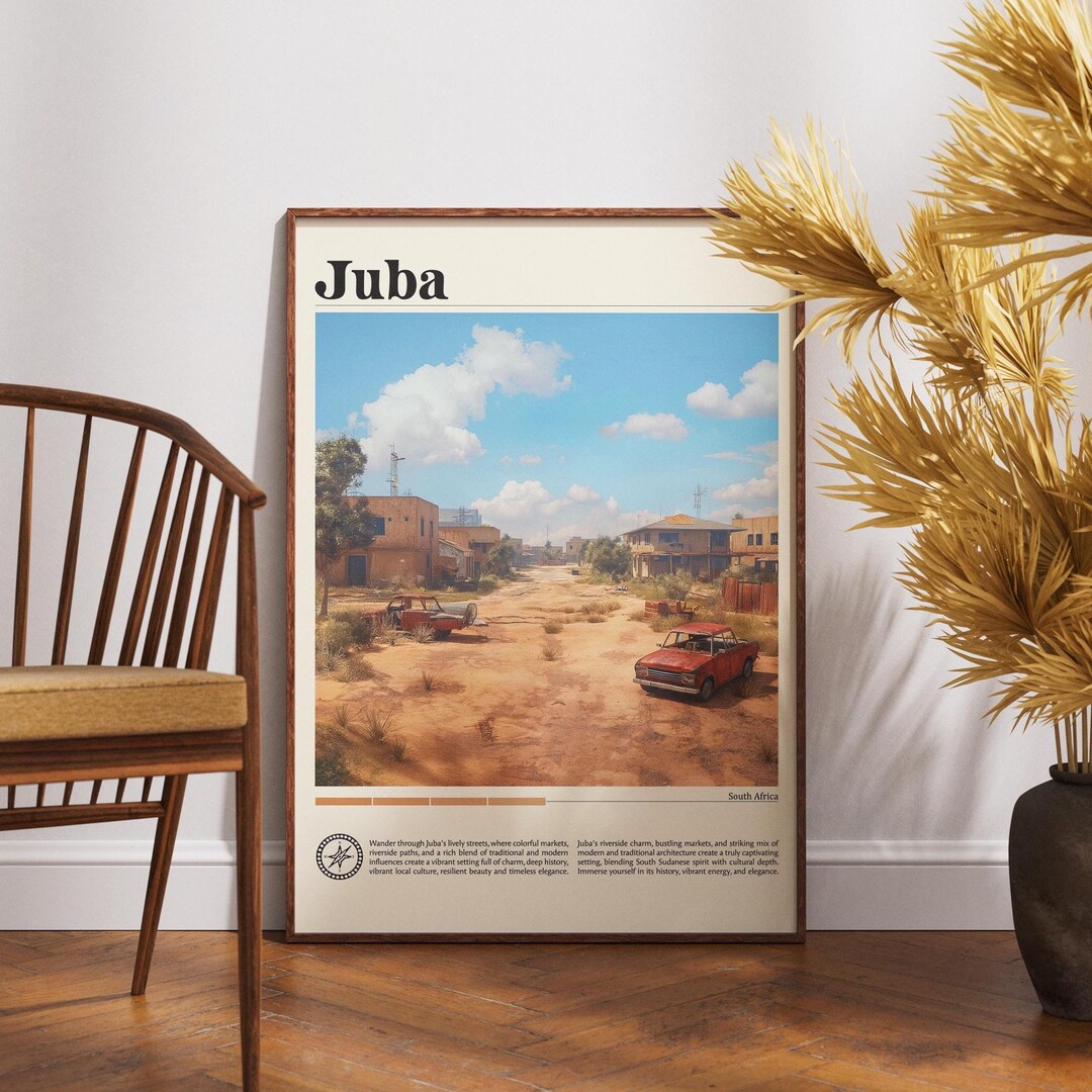 Juba Travel Print - South Sudan Wall Art - Juba Poster - South Sudan ...