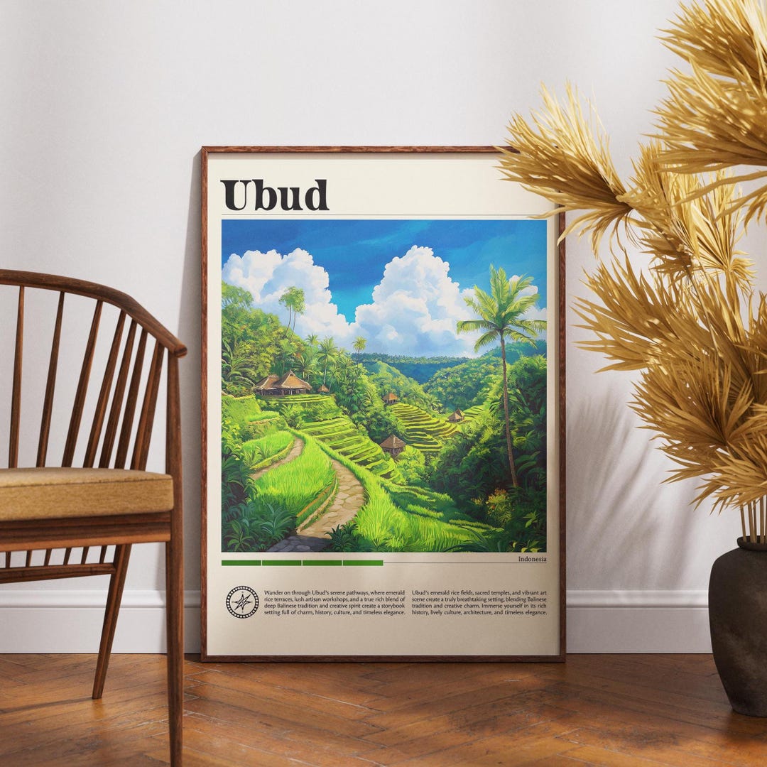 Ubud Travel Print - Bali, Ubud Poster, Bali Poster, Travel Wall Art ...
