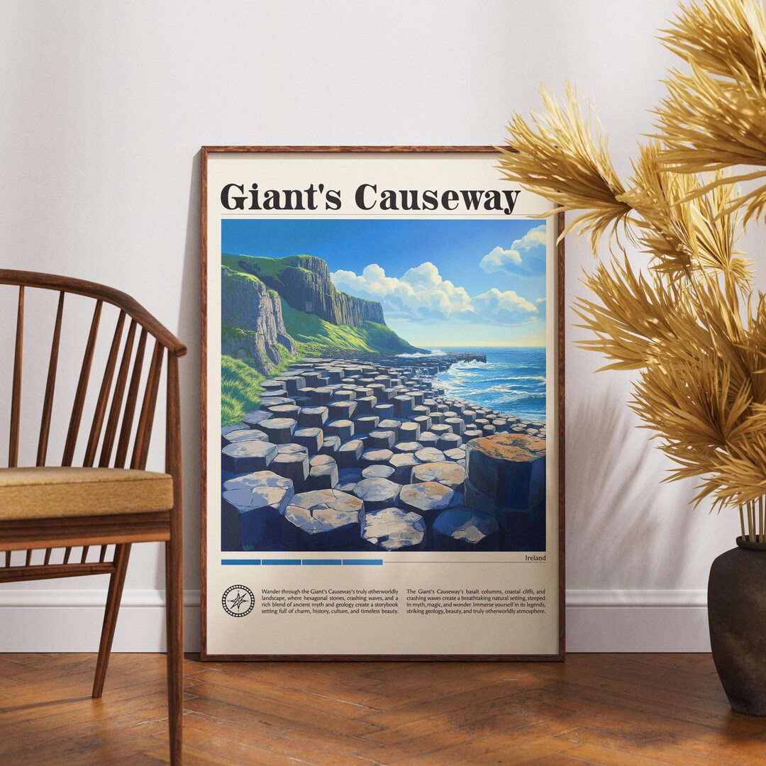 Giant's Causeway Travel Print - Ireland, Giant's Causeway Poster ...