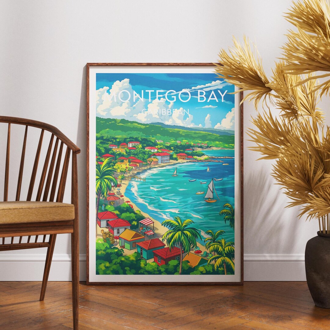 Montego Bay Travel Print - Caribbean, Montego Bay Poster, Caribbean ...