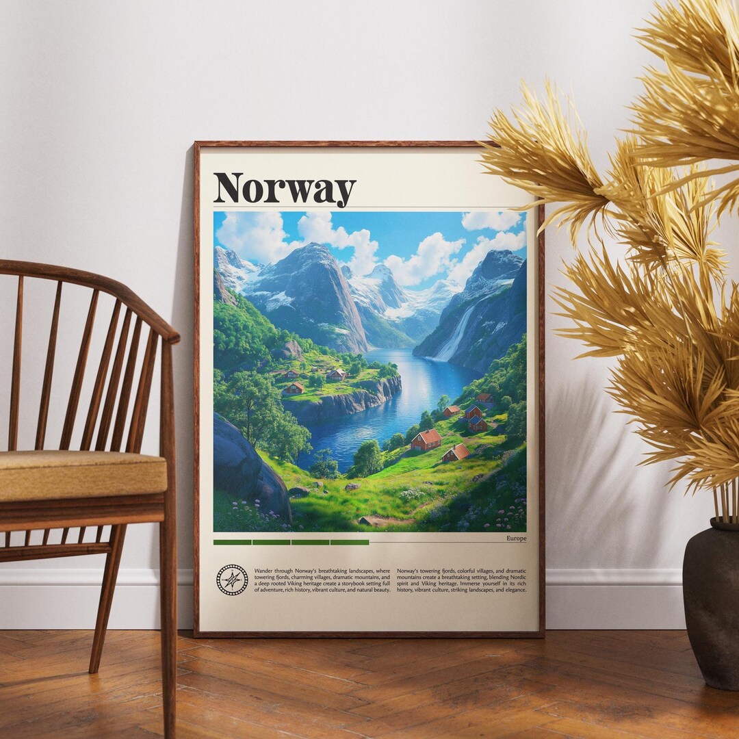Norway Travel Print - Europe, Europe Poster, Norway Poster, Travel Wall ...