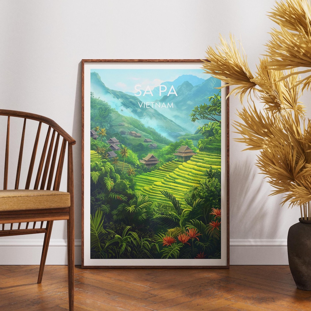 Sapa Travel Print - Vietnam, Sapa Poster, Vietnam Poster, Travel Wall ...