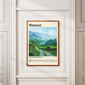 Munnar Travel Print - India, Munnar Poster, India Poster, Travel Wall ...