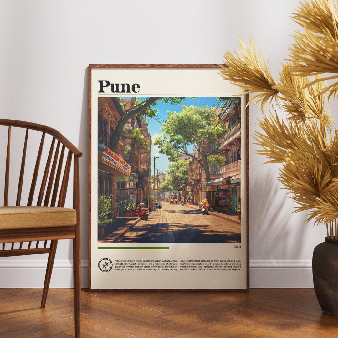 Pune Travel Print - India, Pune Poster, India Poster, Travel Wall Art ...