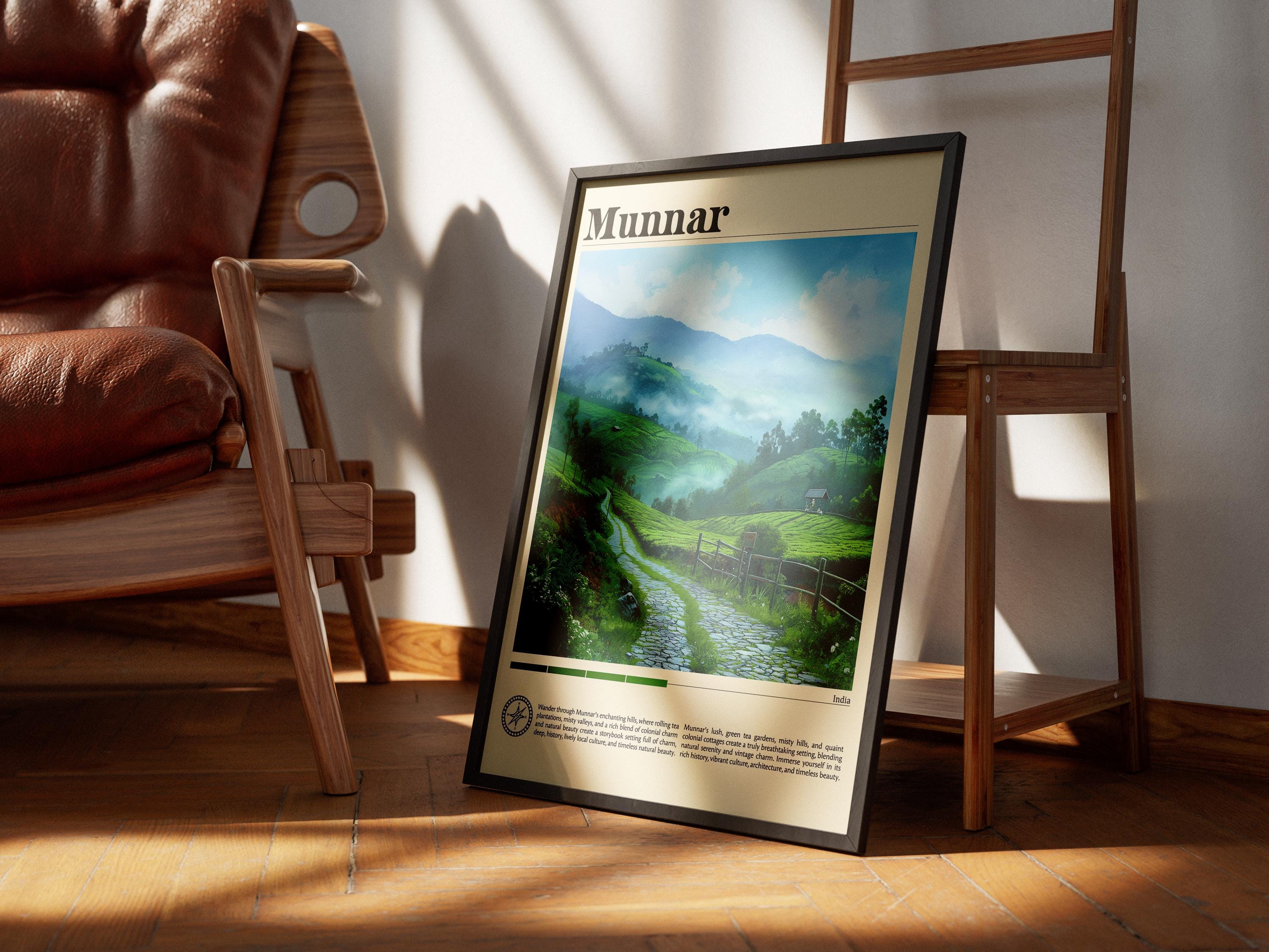 Munnar Travel Print - India, Munnar Poster, India Poster, Travel Wall ...