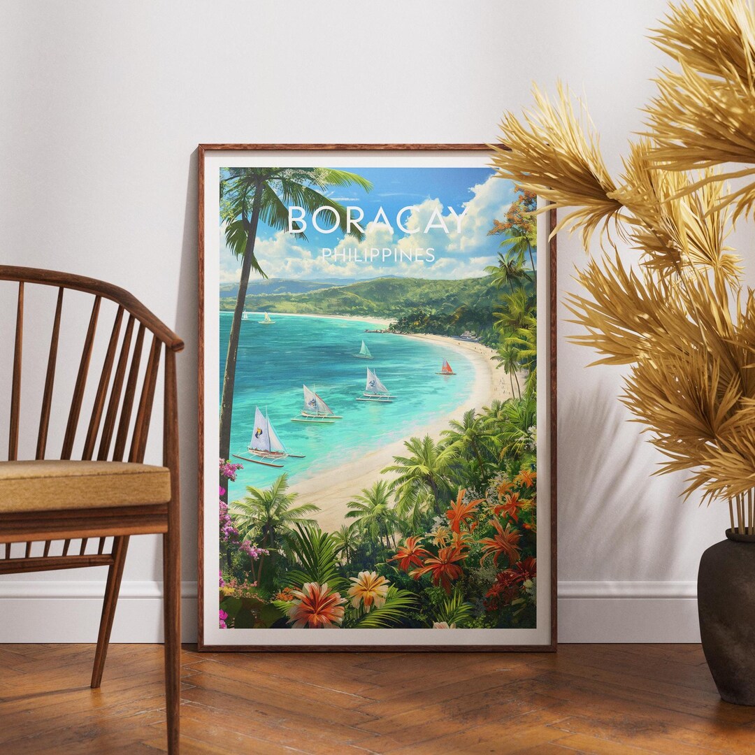 Boracay Travel Print - Philippines, Boracay Poster, Philippines Poster ...