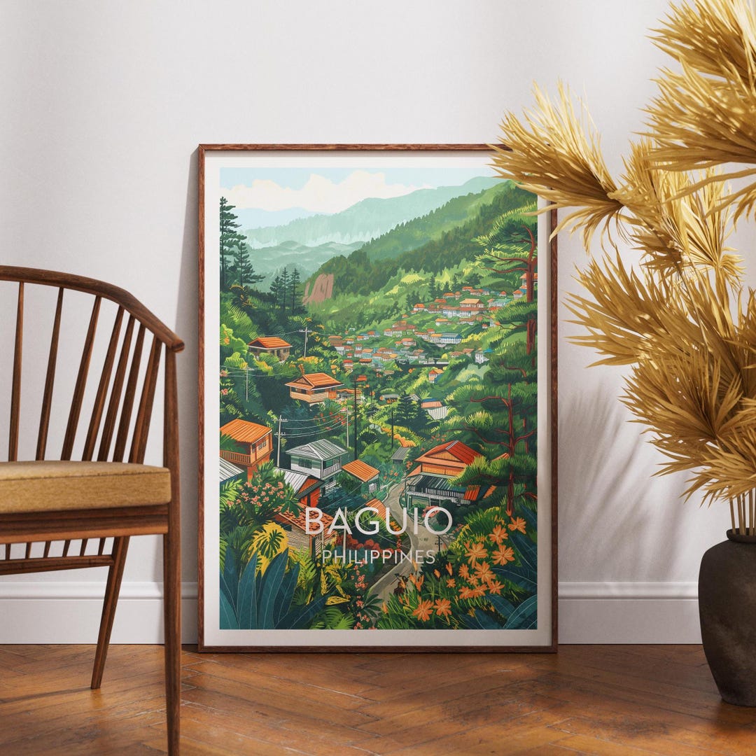 Baguio Travel Print - Philippines, Baguio Poster, Philippines Poster ...