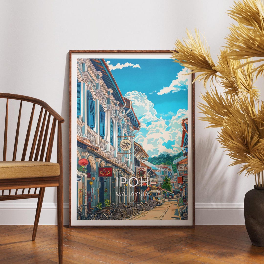 Ipoh Print - Malaysia Wall Art - Perak Poster - Ipoh Wall Art ...