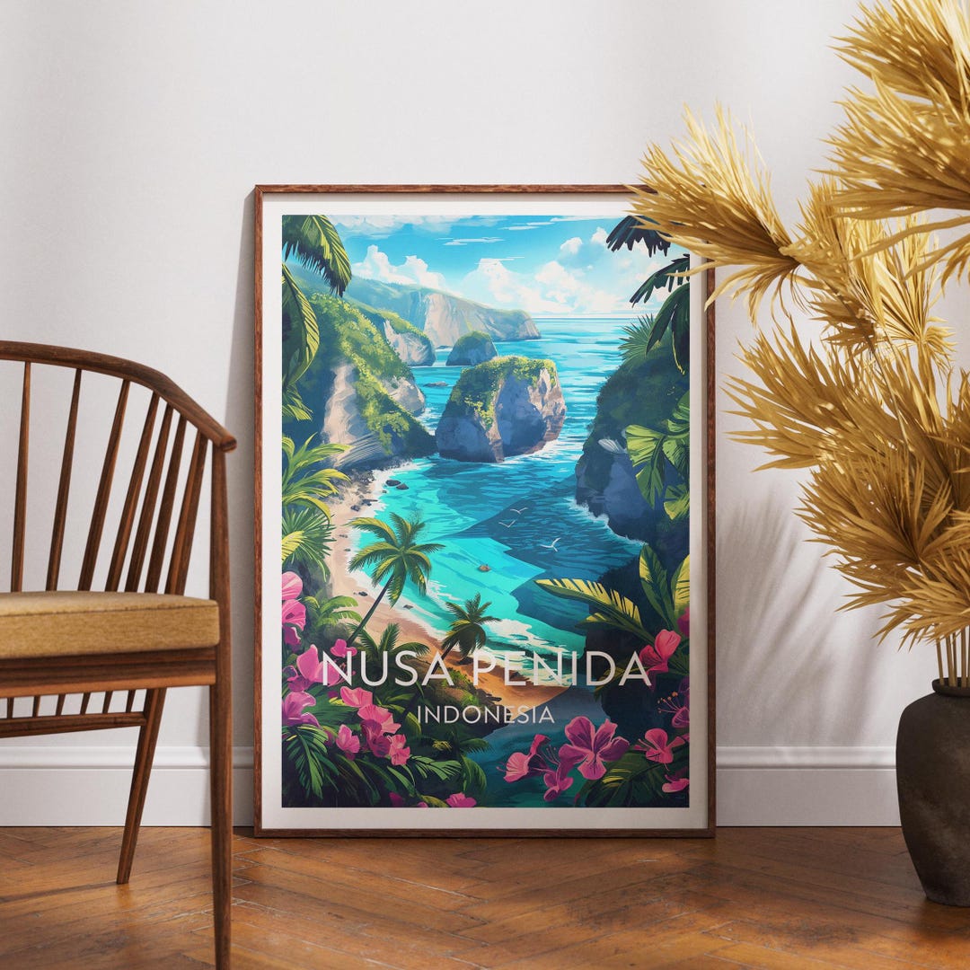 Nusa Penida Travel Print - Indonesia, Nusa Penida Poster, Indonesia ...
