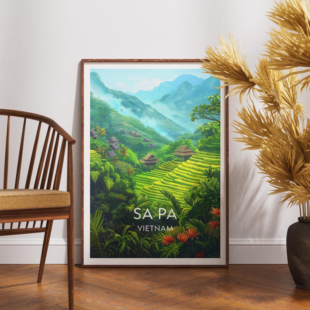 Sapa Travel Print - Vietnam, Sapa Poster, Vietnam Poster, Travel Wall ...