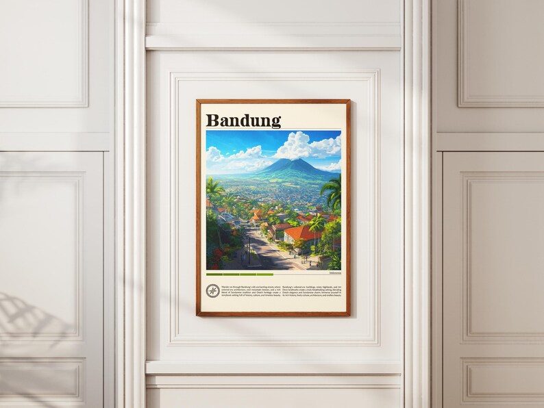 Bandung Travel Print - Indonesia, Bandung Travel Poster, Indonesia ...