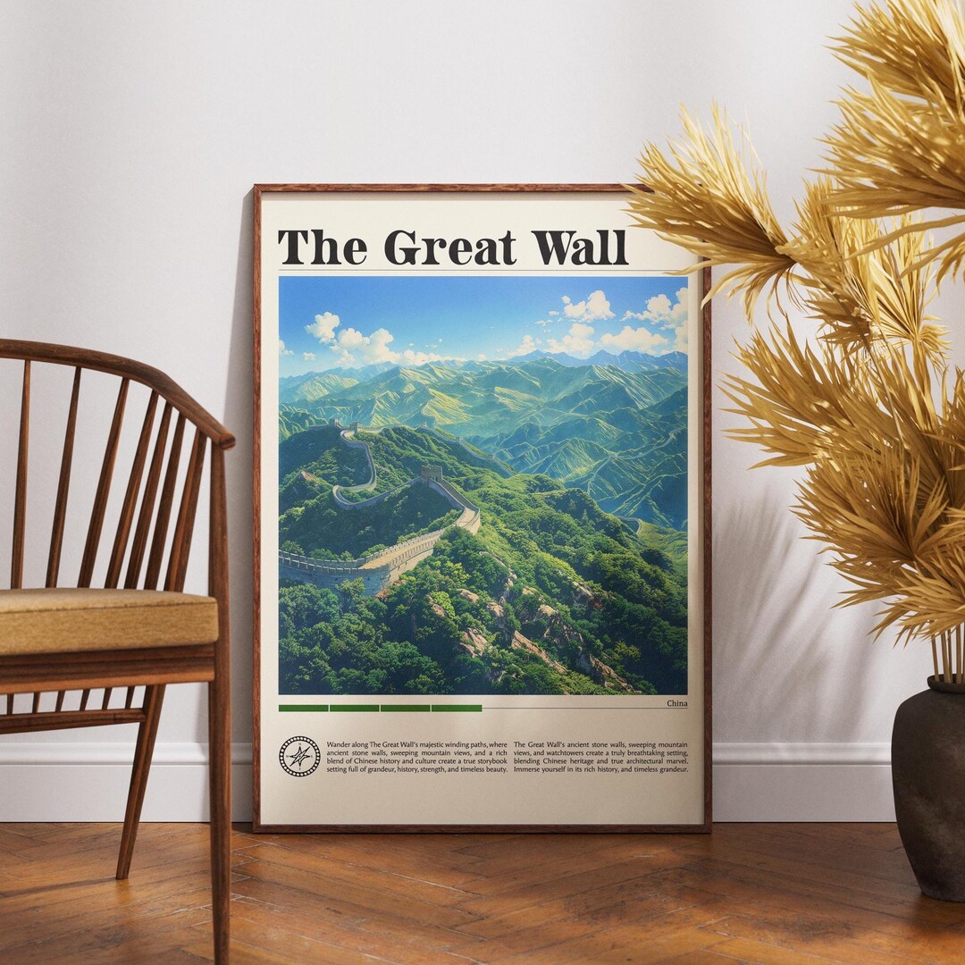 Great Wall of China Travel Print - China, Great Wall Poster, China ...